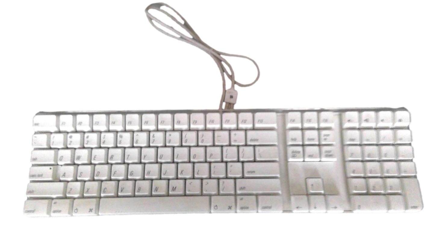 GENUINE OEM APPLE A1048 WIRED USB KEYBOARD - CLEAR/WHITE – My Store