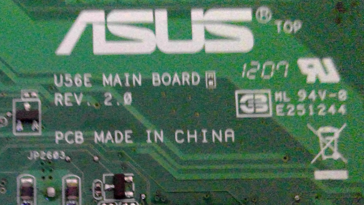 Asus U56e Series Intel S989 Laptop Motherboard 60-n6kmb3000-c05 69n0le ...